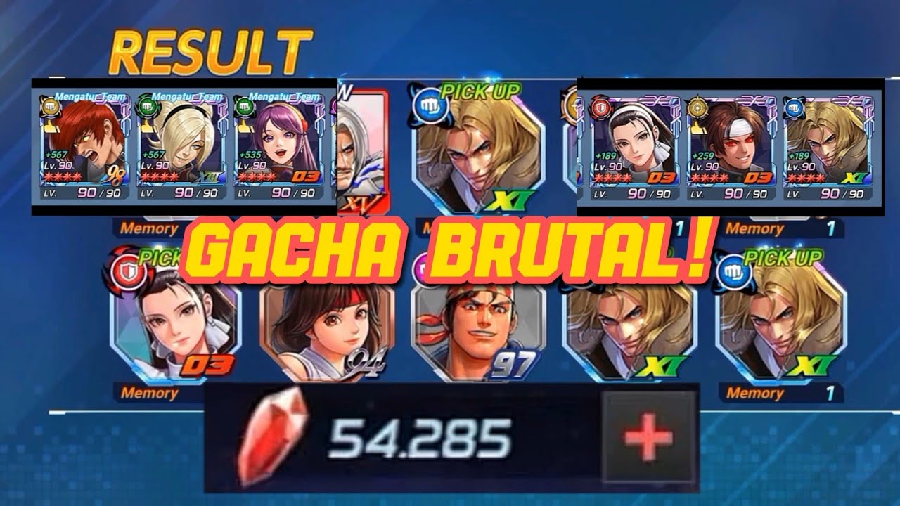 GACHA BRUTAL 54K RUBY + NAIKIN 3 CHAR MAX LVL 90 AWAKEN MERAH!! - KOF ...