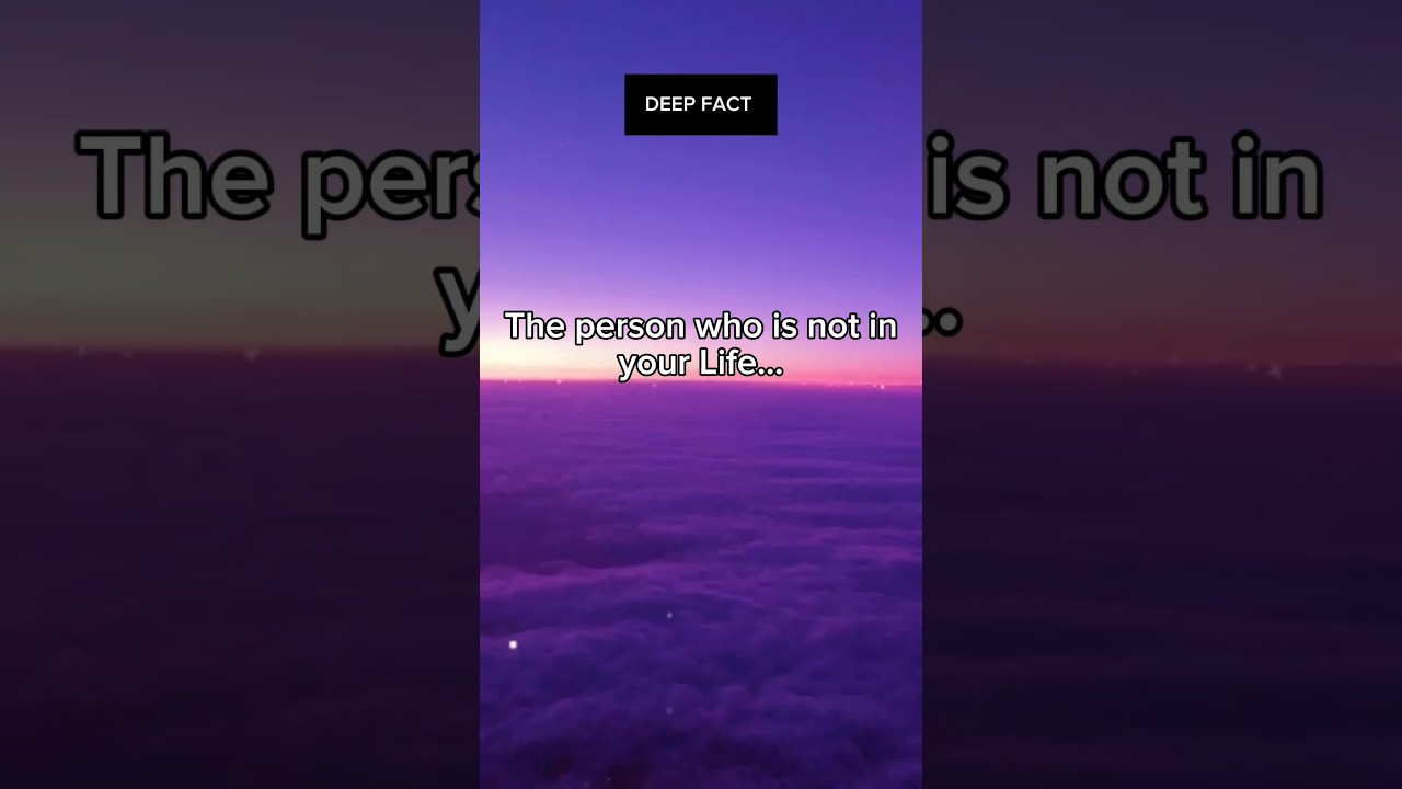 The person who is not in your life...#psychologyfacts #facts - YouTube