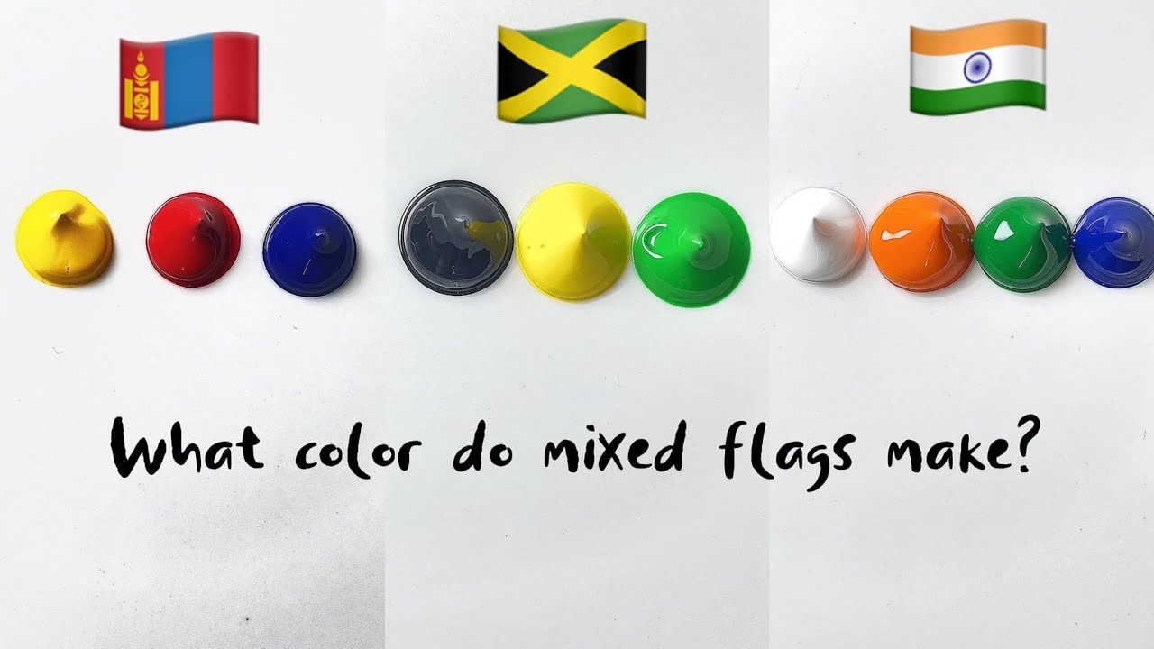 What color do mixed flags make? #colormixing #flagmixing #mixingcolors ...