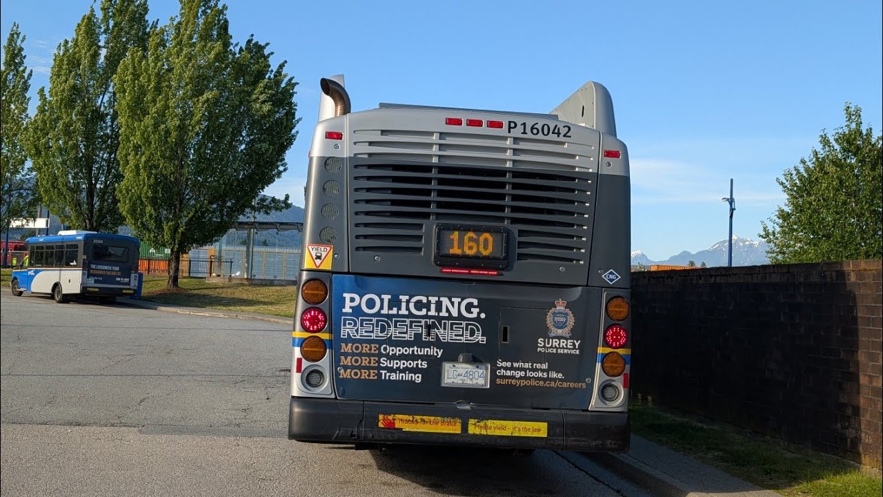 Translink CMBC 16042 on the 160 from Coquitlam Central Station to Port ...
