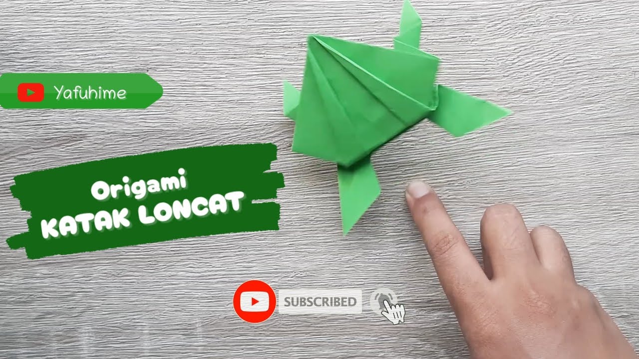 Origami Katak Loncat (Kaeru) - YouTube