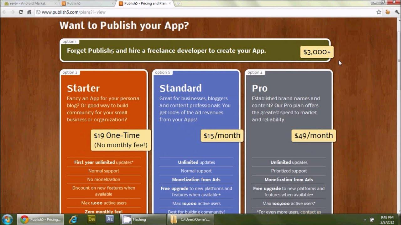 How to Make Your Own Android App Using Publish5 - YouTube