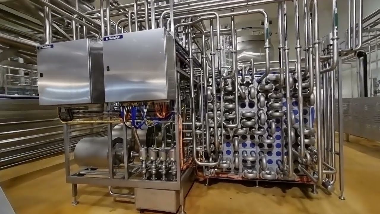 Tetra Pak UHT Sterilizer Milk Process - YouTube
