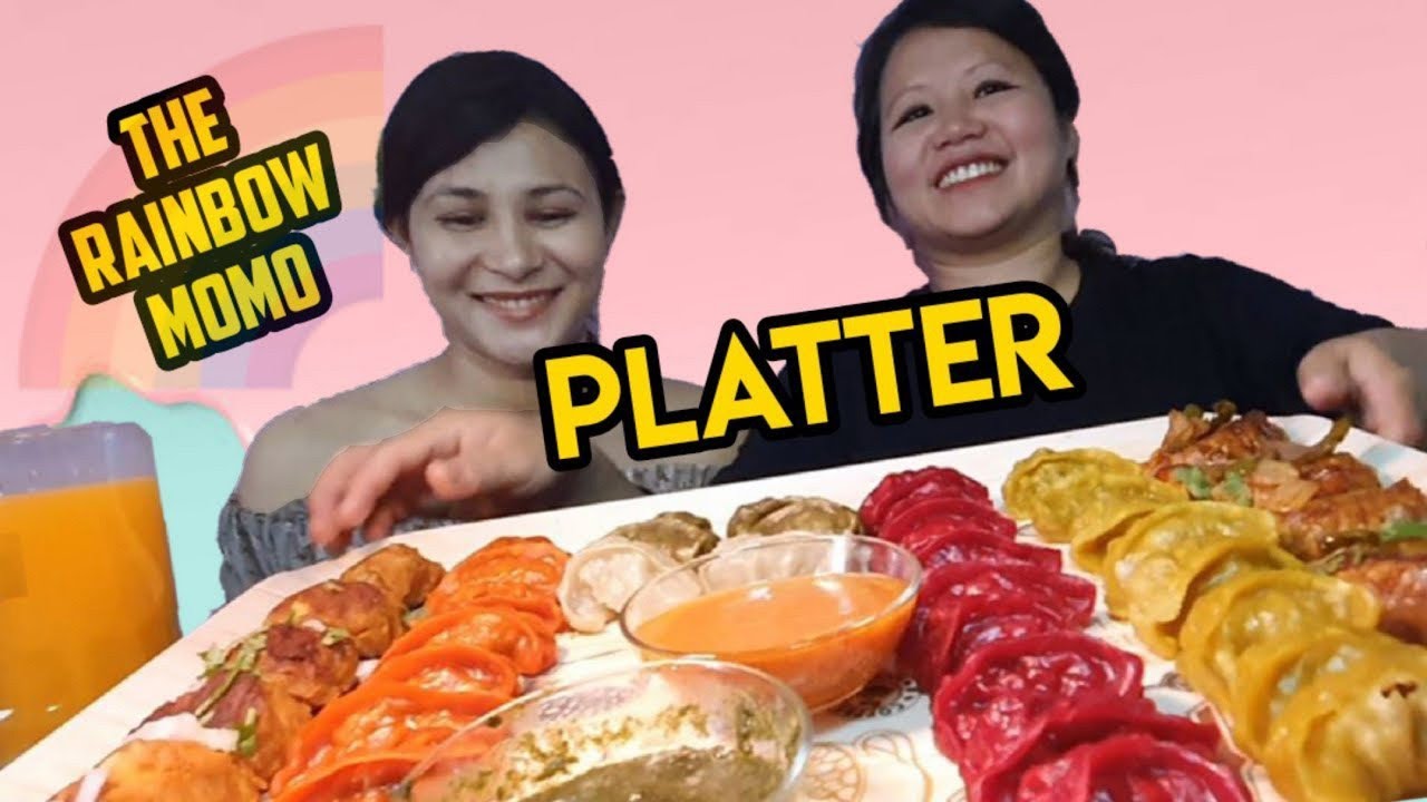 🌈 rainbow momo platter😋😋 - YouTube