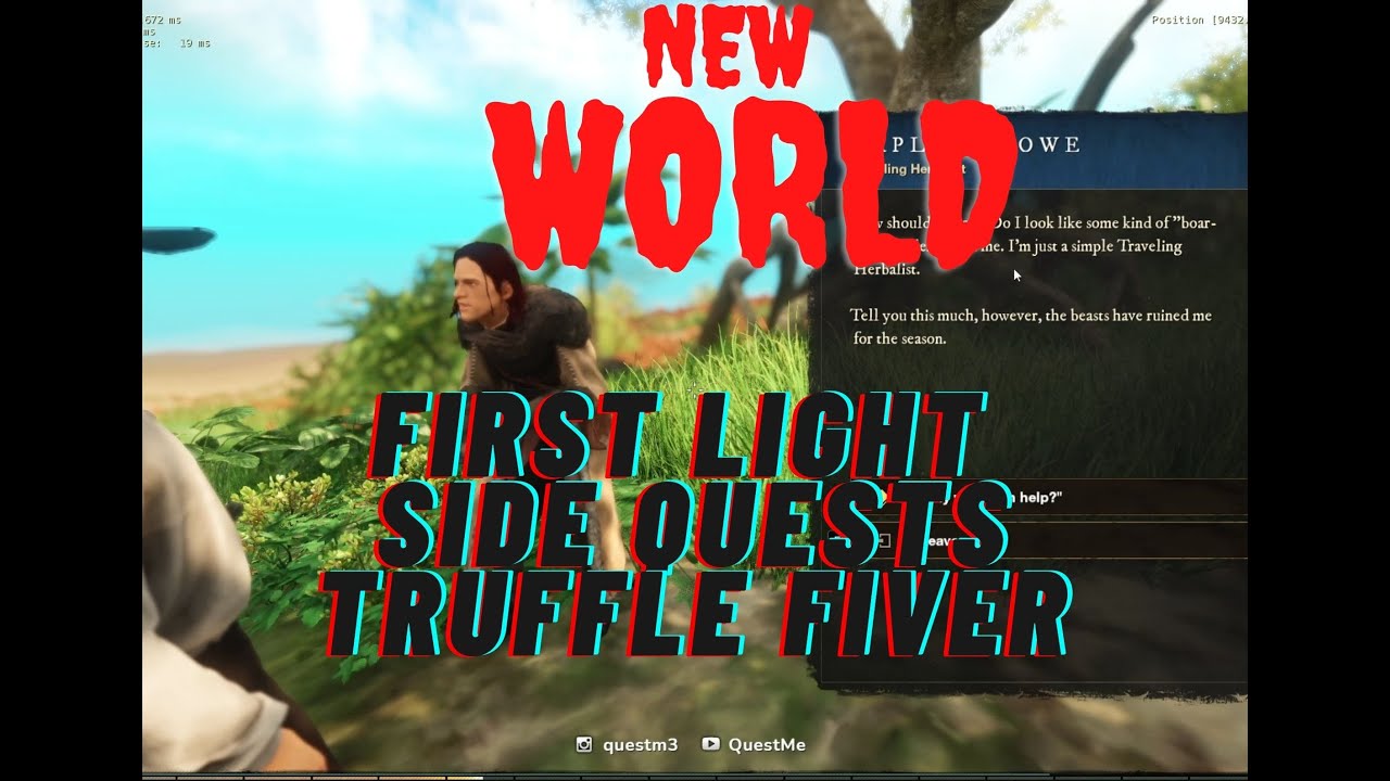 Truffle fiver - First Light - New World Side Quests - YouTube