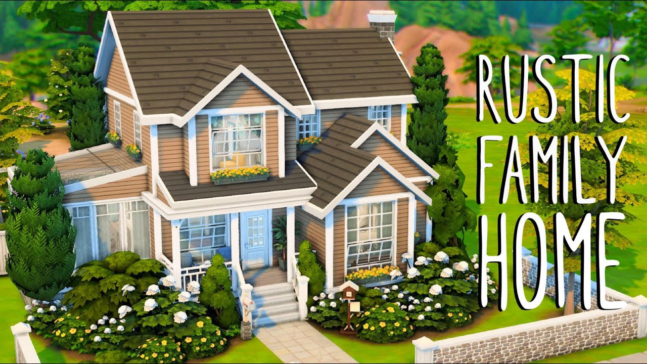Rustic Family Home 🌿// Sims 4 Speed Build - YouTube
