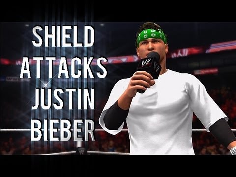 WWE '13: The Shield attacks Justin Bieber - YouTube