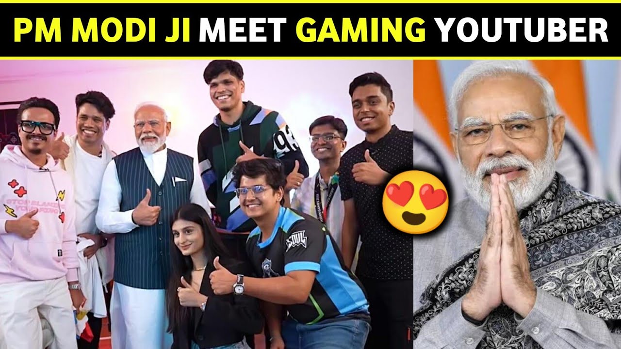 😍Narendra Modi Ji Indian Gaming Community Se Mile! | Narendra Modi Ji ...