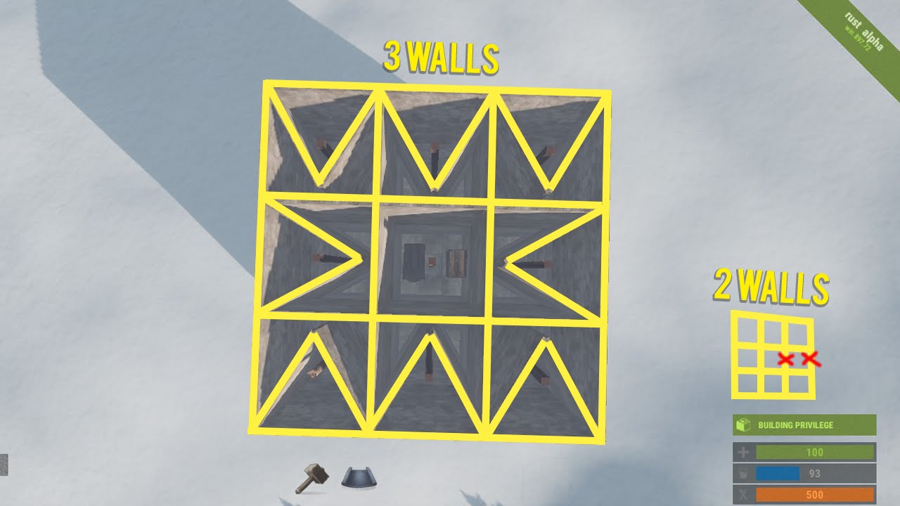 Rust Base Design - 3 walls per foundation (OLD) - YouTube