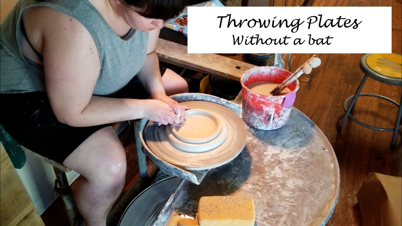 Throwing dinner plates without a bat! Pottery throwing video - YouTube