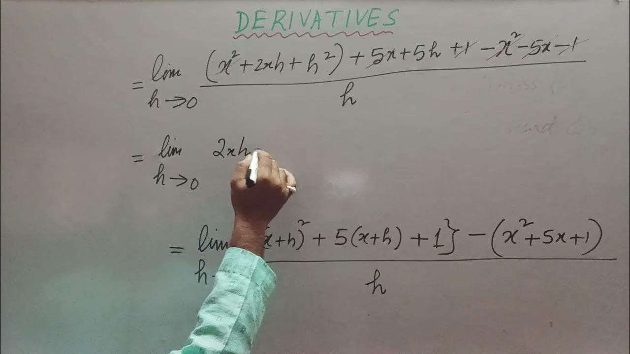 Derivatives (Video 2) Class XI - YouTube