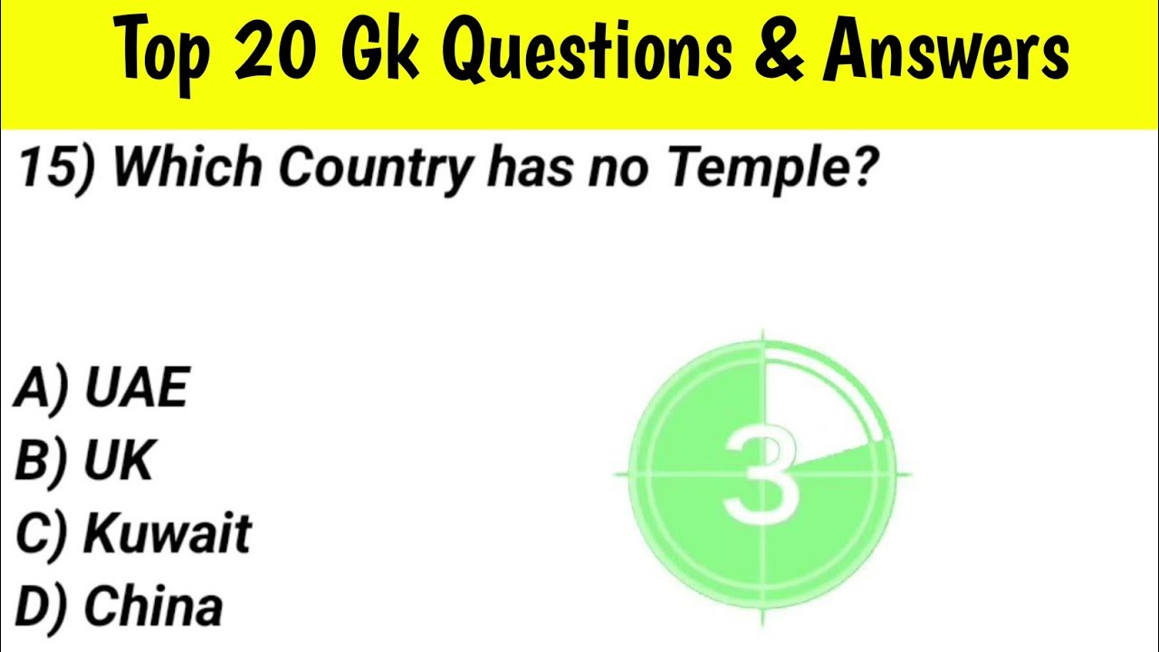 GK questions and answers|| 20 Gk questions|| current affairs - YouTube
