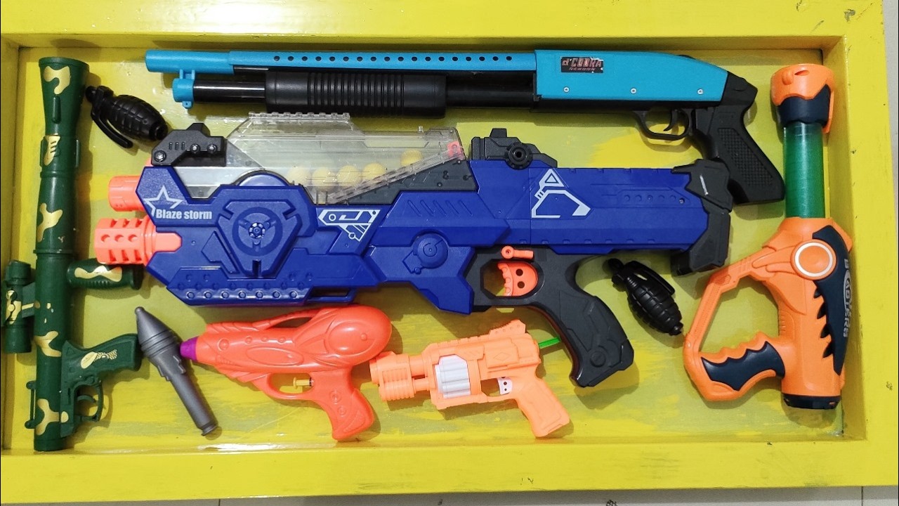 Main tembak tembakan, Nerf Gun, AK47, AKM47, Shotgun, Water Gel Gun ...