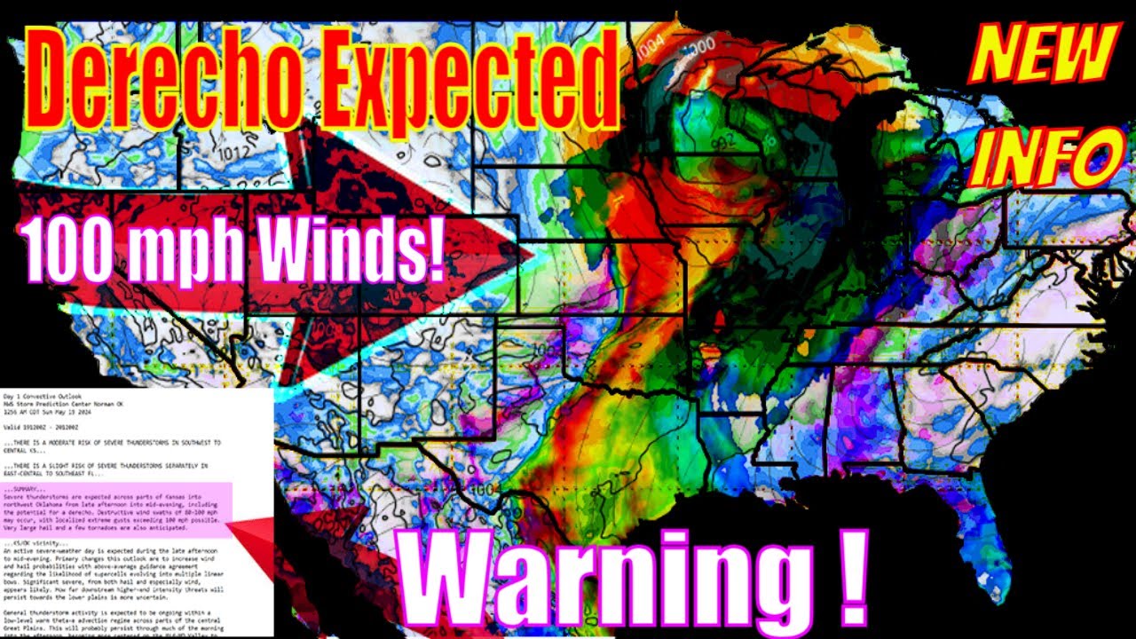 Warning!🔴Potential Derecho 80-100 Mph Winds Expected From NWS! - YouTube