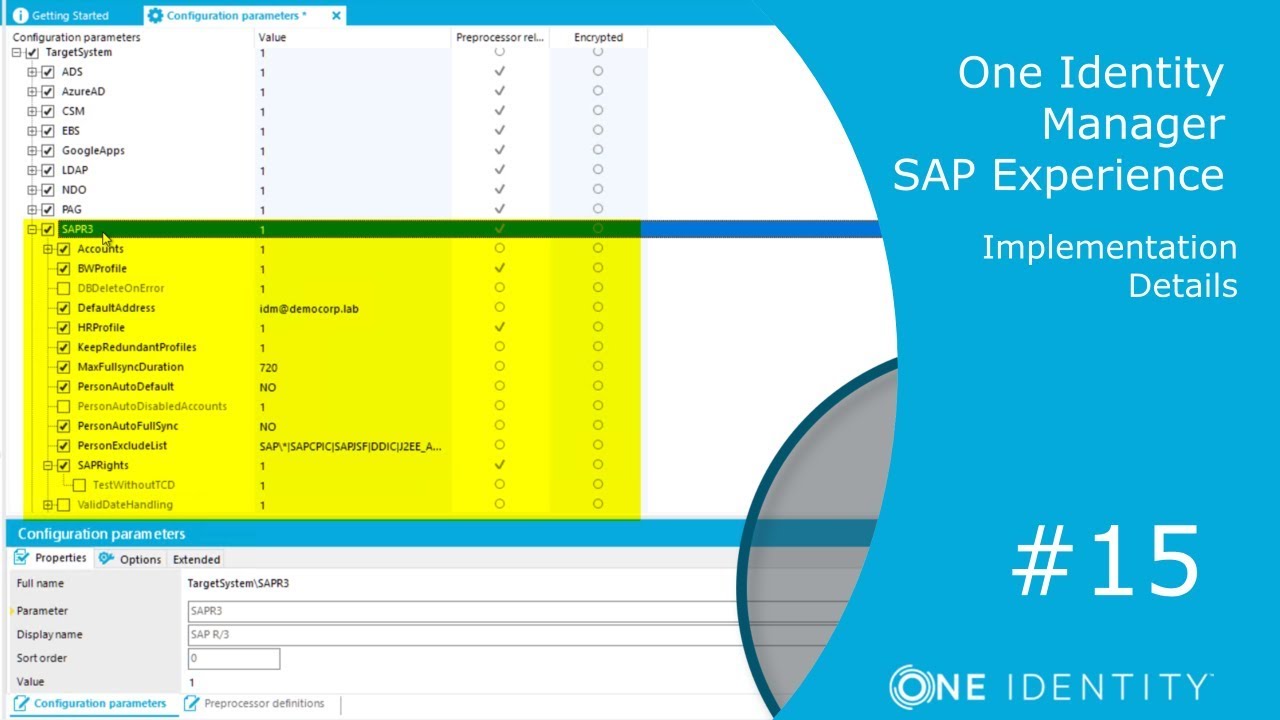 One Identity Manager | SAP Experience #15 | Implementation Details ...