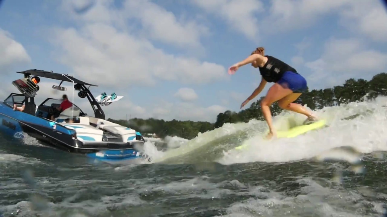 AMAZING Wakesurfing! Jordan Wolfe and Taylor Wolfe!!! 2017 Malibu 24 ...
