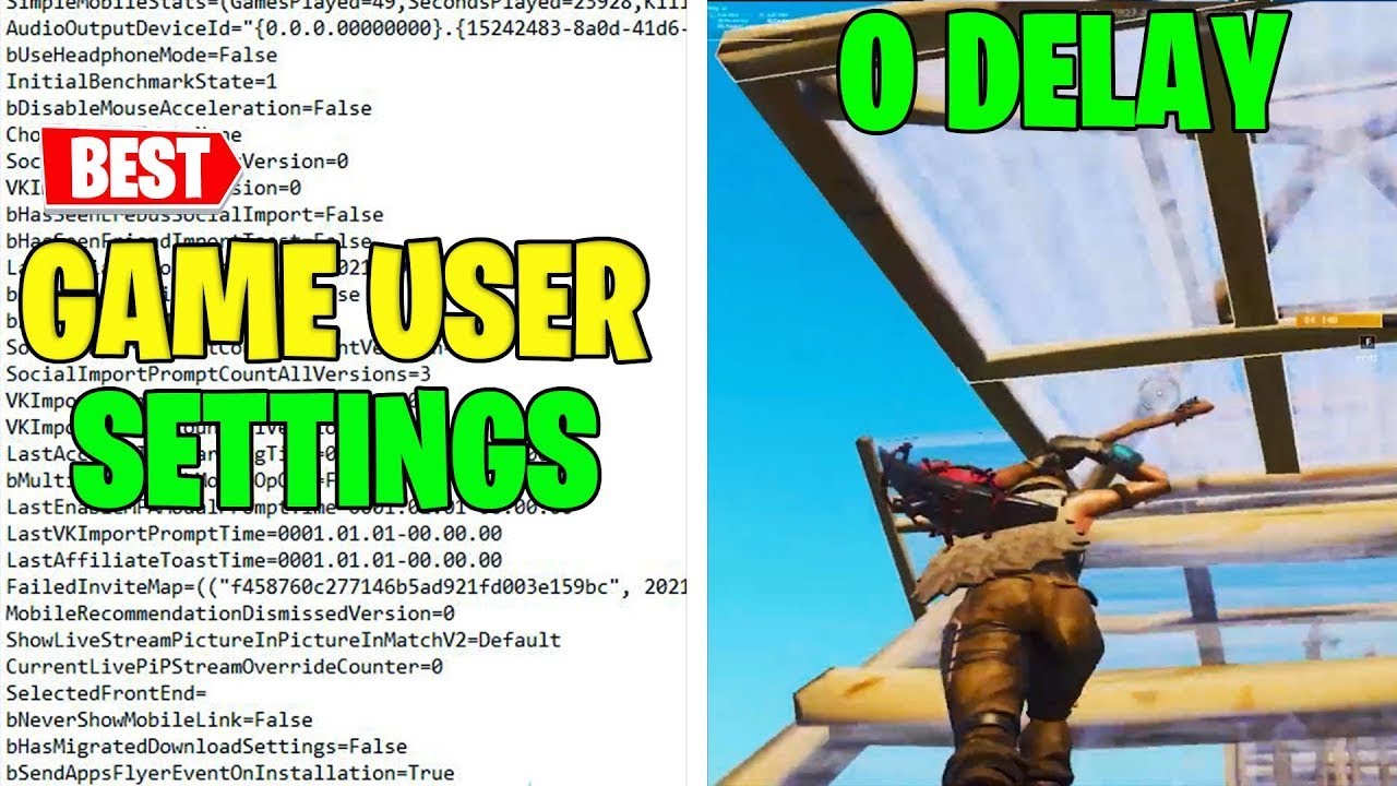BEST Fortnite Game User Settings in Season 4 FPS BOOST + Reduce Input ...