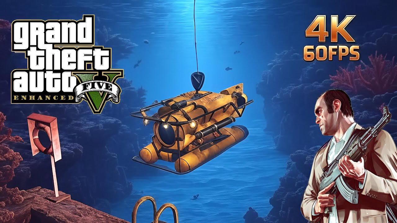 #26 - GTA V Enhanced - Minisub Mission | Deep Sea Setup Begins in 4K ...