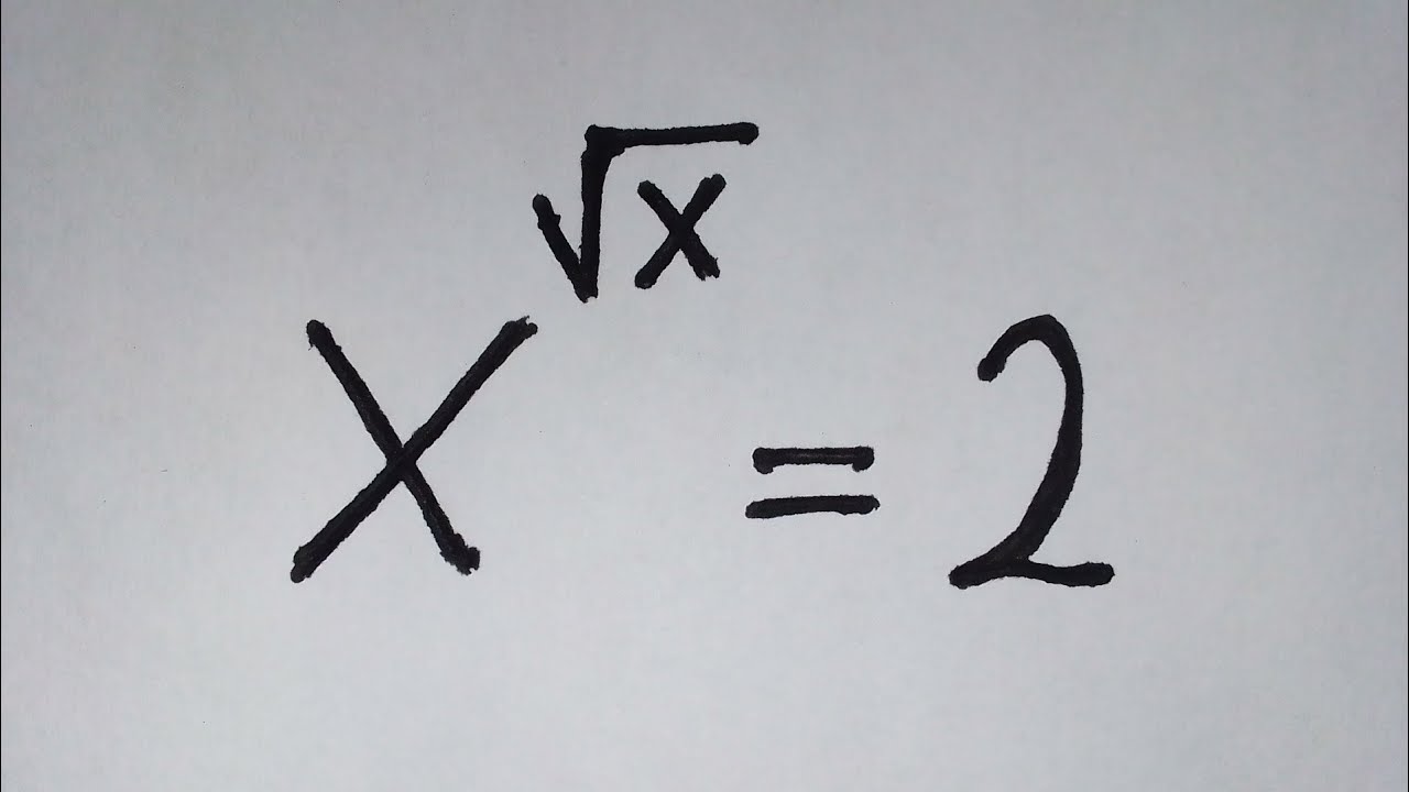 USA - CAN YOU FIND X? | Math Olympiade Question | X^√x=2 - YouTube