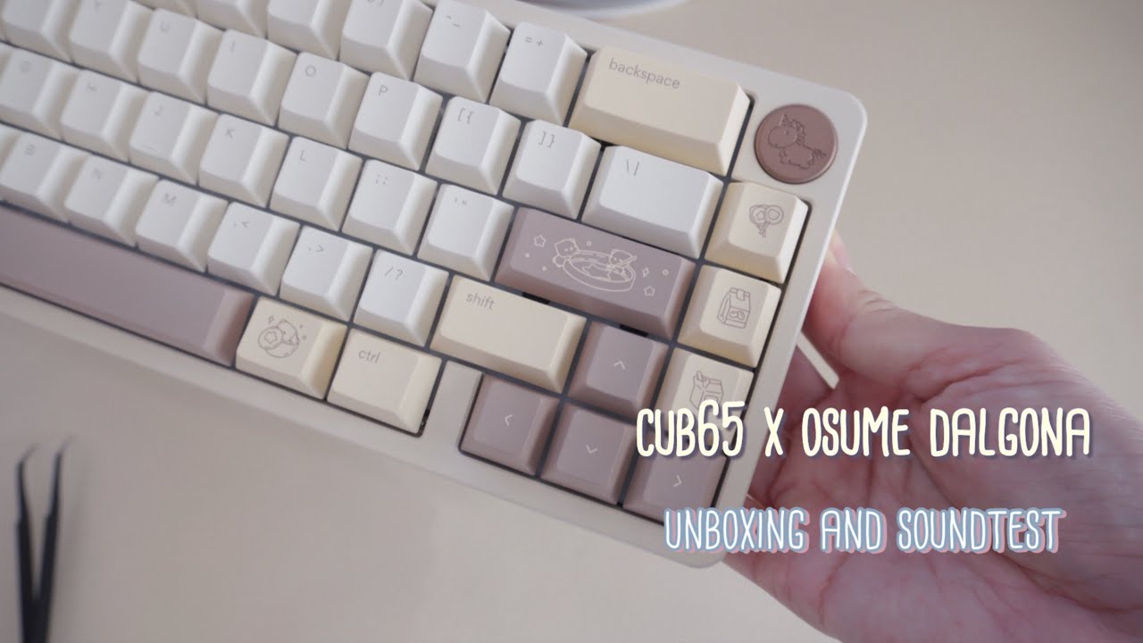 We need this cuteness in every keyboard | Cub65 x Osume Dalgona | Cozy ...