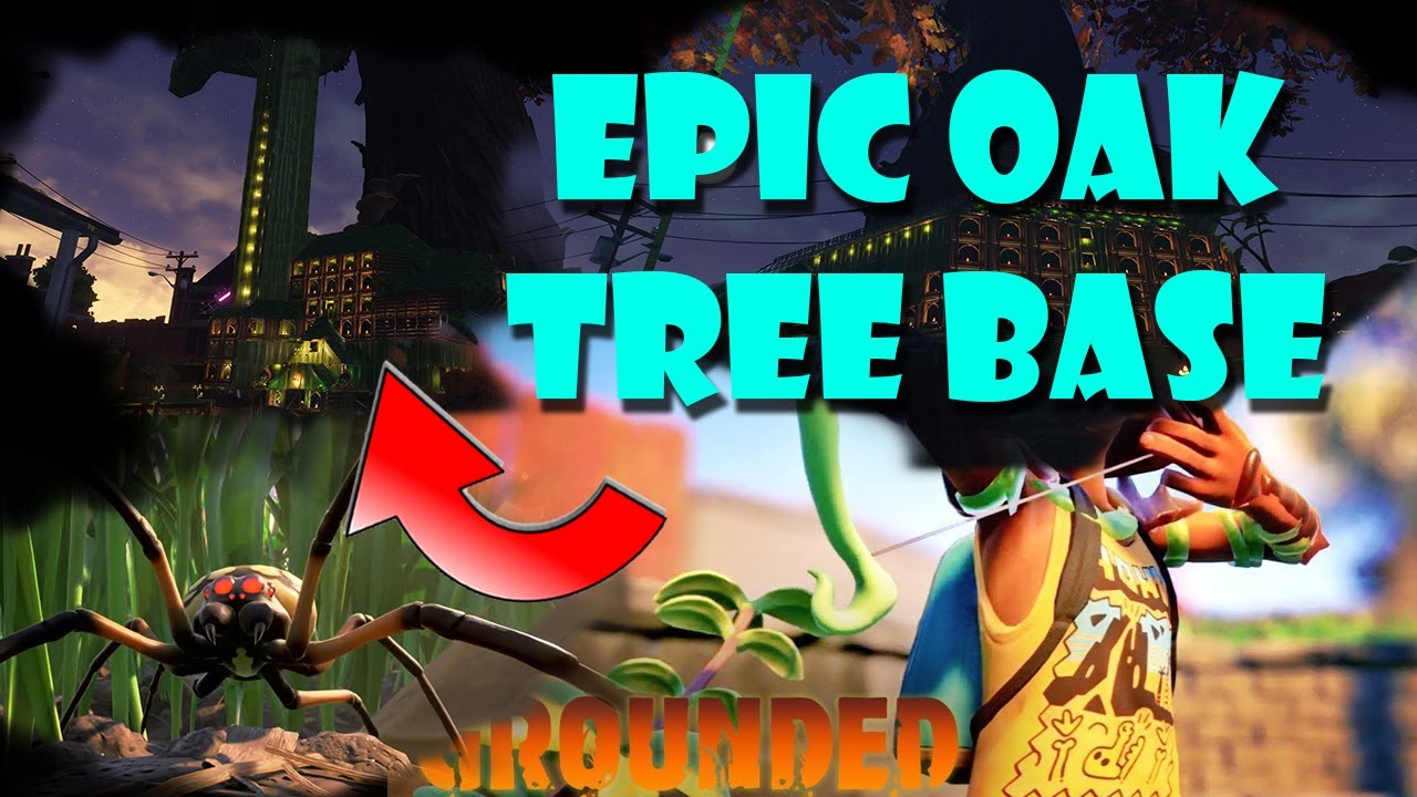HUGE Oak Tree Base build!!!!! - YouTube