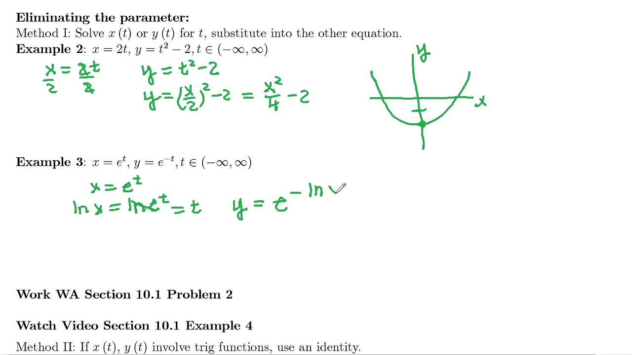 Math 148 Section 10.1 Example 2-3 - YouTube
