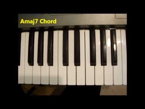 How To Play Amaj7 Chord (A Major Seventh, A maj 7th) On Piano ...