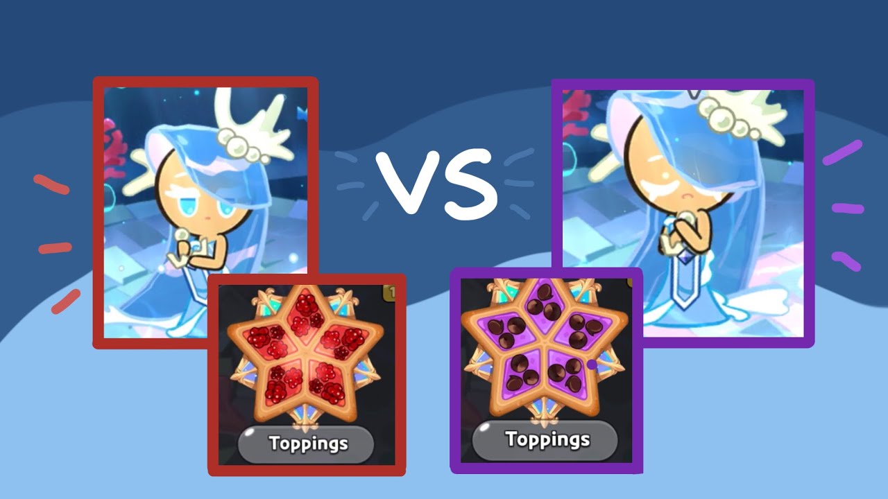 Sea Fairy with Chocolate and Raspberry toppings difference | Cookie Run ...
