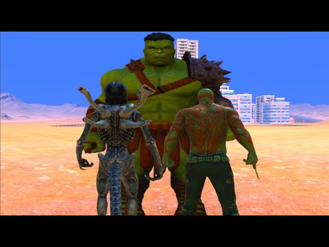 (Marvel vs Marvel) Hulk vs Alien and drax the destroyer - YouTube