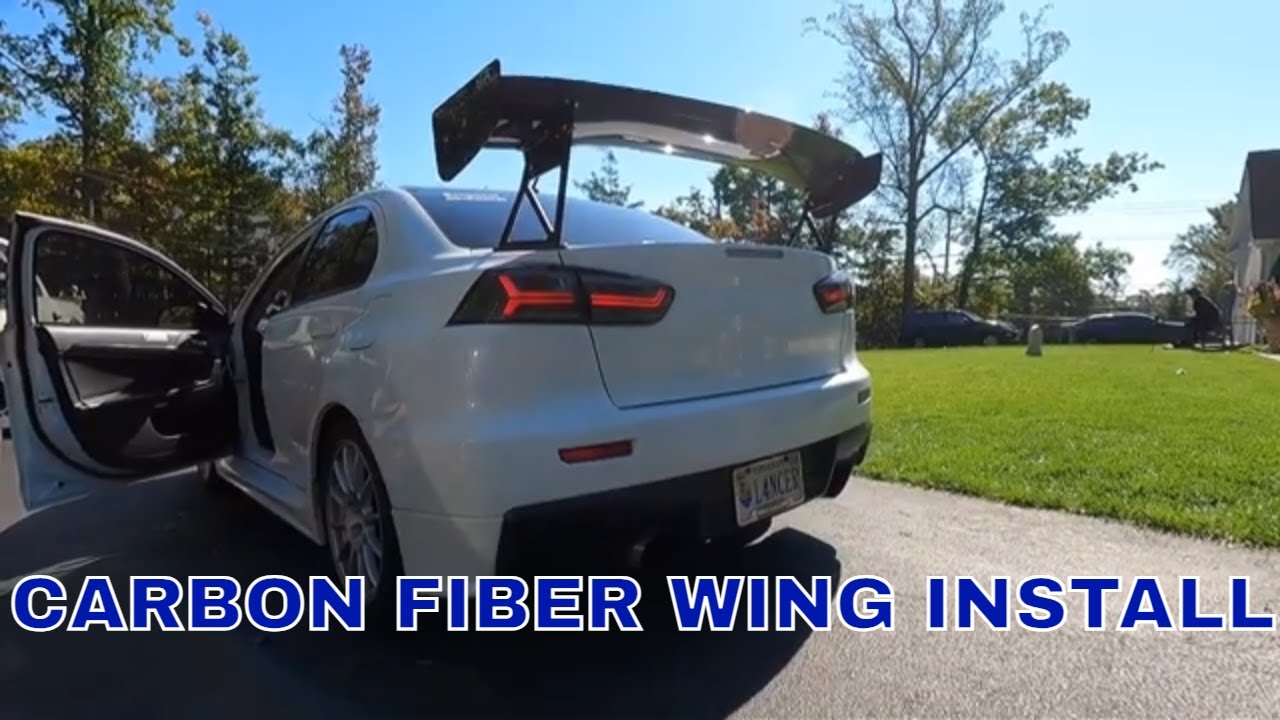Big Wing Evo X | APR Carbon Fiber Wing Install - YouTube