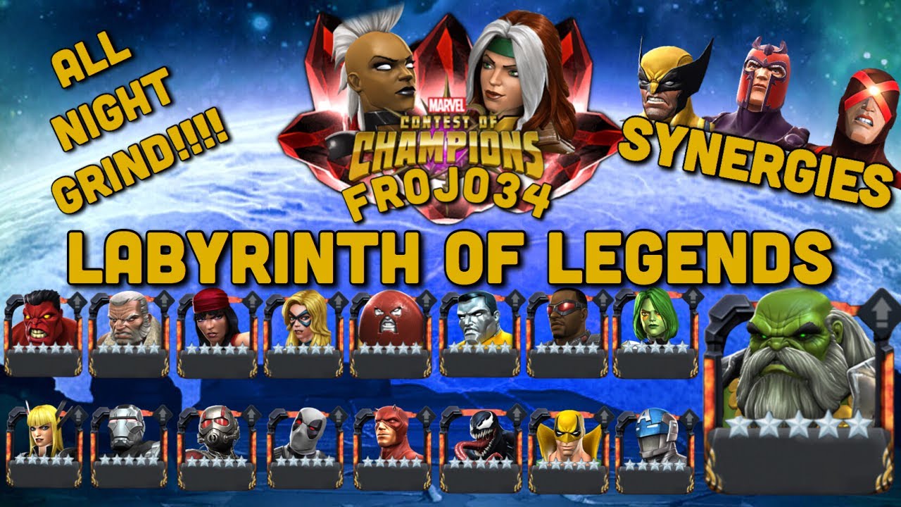 LABYRINTH of LEGENDS PART 2 | All Night Grind| Easy Path | Marvel ...