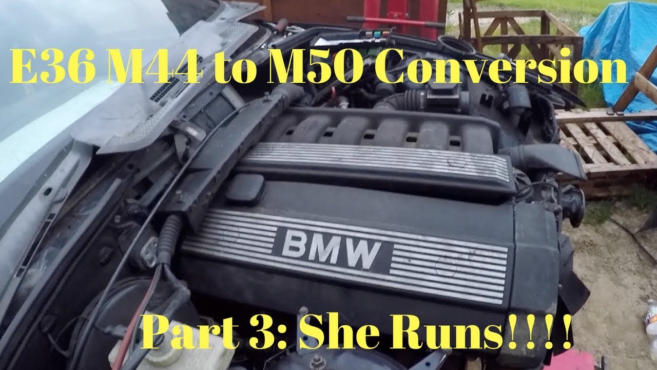 E36 4 Cylinder (M44) to 6 Cylinder (M50) Engine Swap DIY Part 3 - YouTube