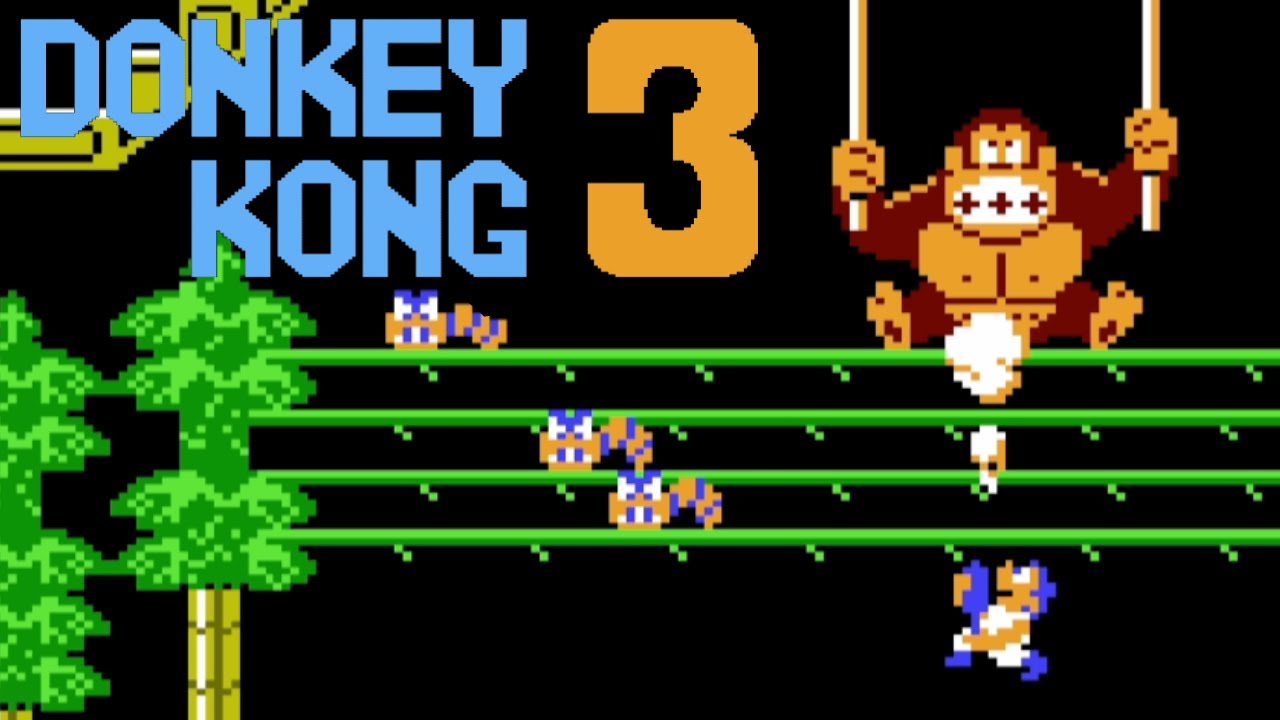 Donkey Kong 3 (NES) Playthrough - YouTube