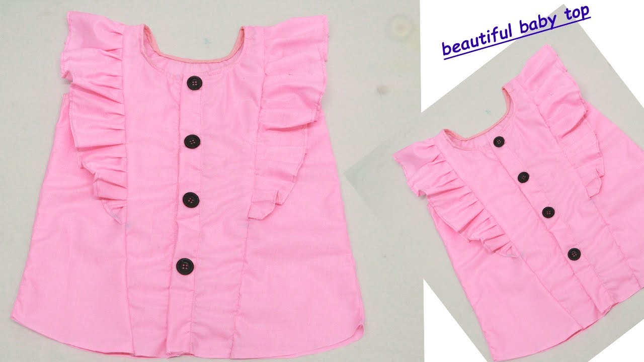 Frock Cutting and Stitching Very Easy\ box plated frock\frill baby ...