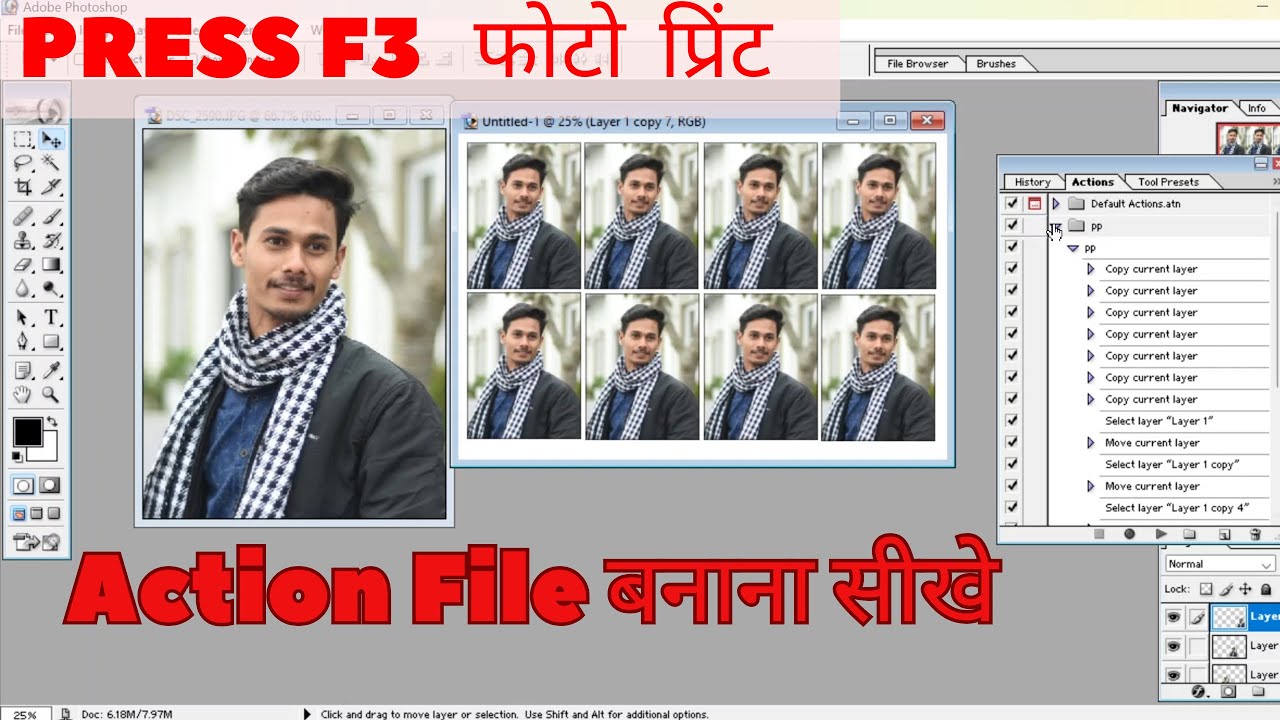 How to Create a Photoshop Action || Photoshop me Action Kaise Banaye ...
