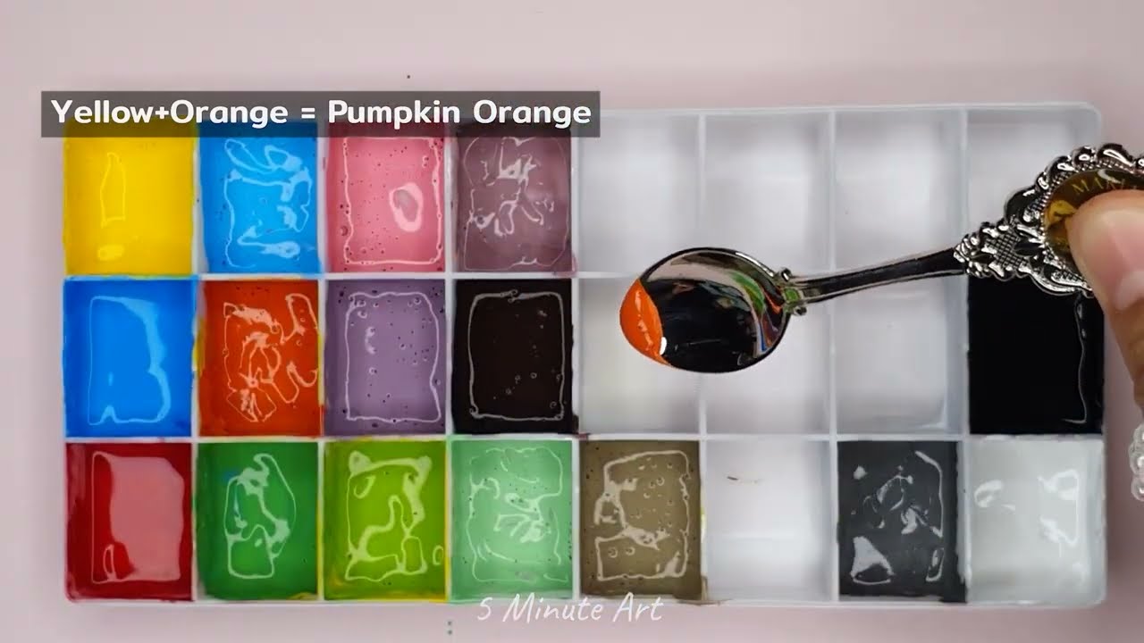 Color Mix - 24 Color for beginner l 5 Minute art - YouTube