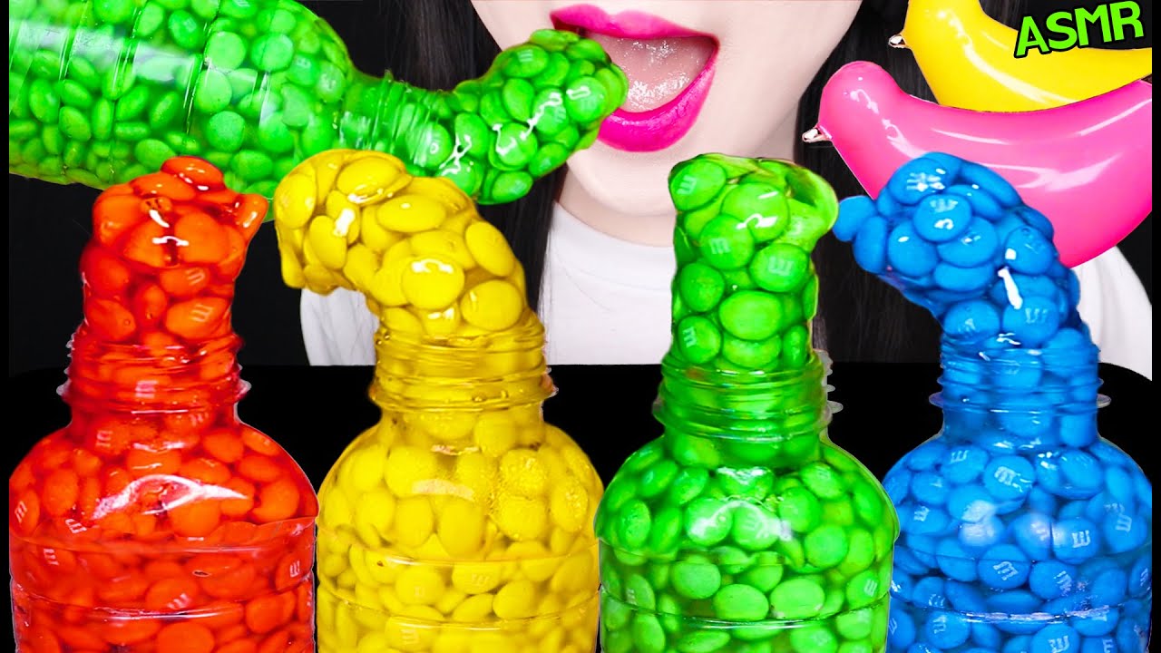 Asmr Rainbow Honey Jelly Crunchy Honey Jelly 무지개 꿀 젤리 먹방 Eating Sounds