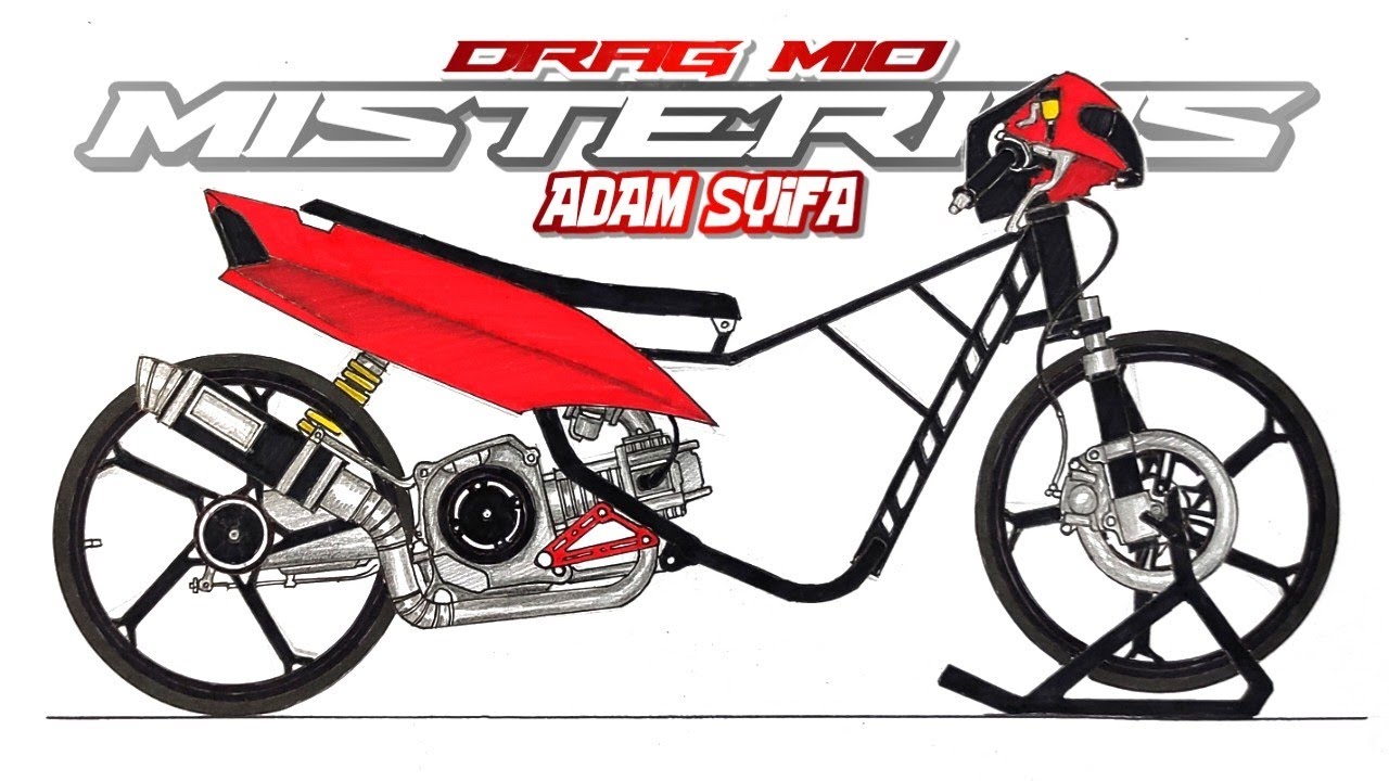 Drag Mio misterius Adam syifa, Cara menggambar motor drag Mio misterius ...