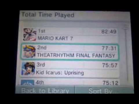 My 3DS Activity Log (Play time) - September 2013 - YouTube