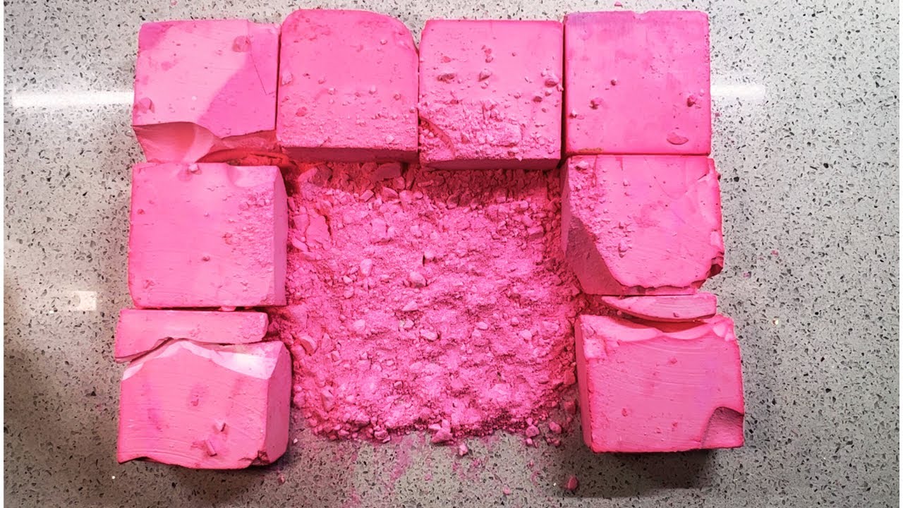 Crunchy Dyed Pink Gym Chalk ASMR| Oddly Satisfying| Sleep Aid - YouTube
