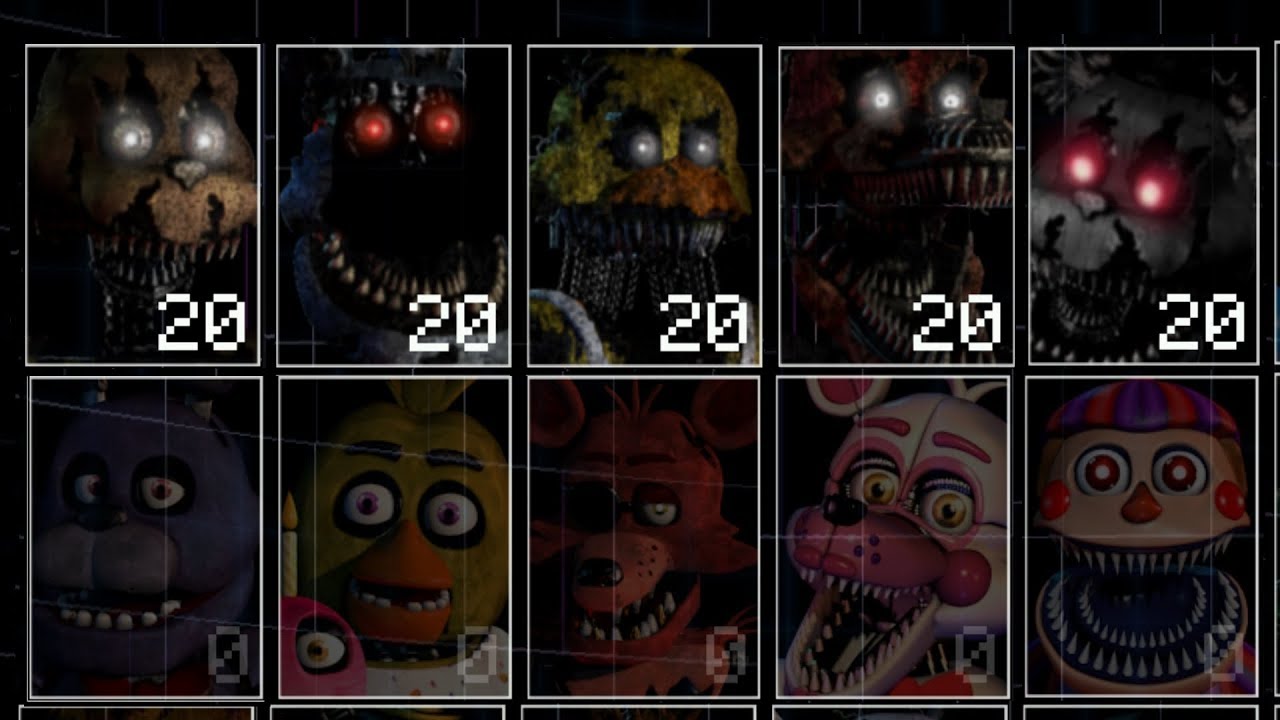 Ultimate Custom Night - Nightmare Ignited Animatronics(Mod) - YouTube