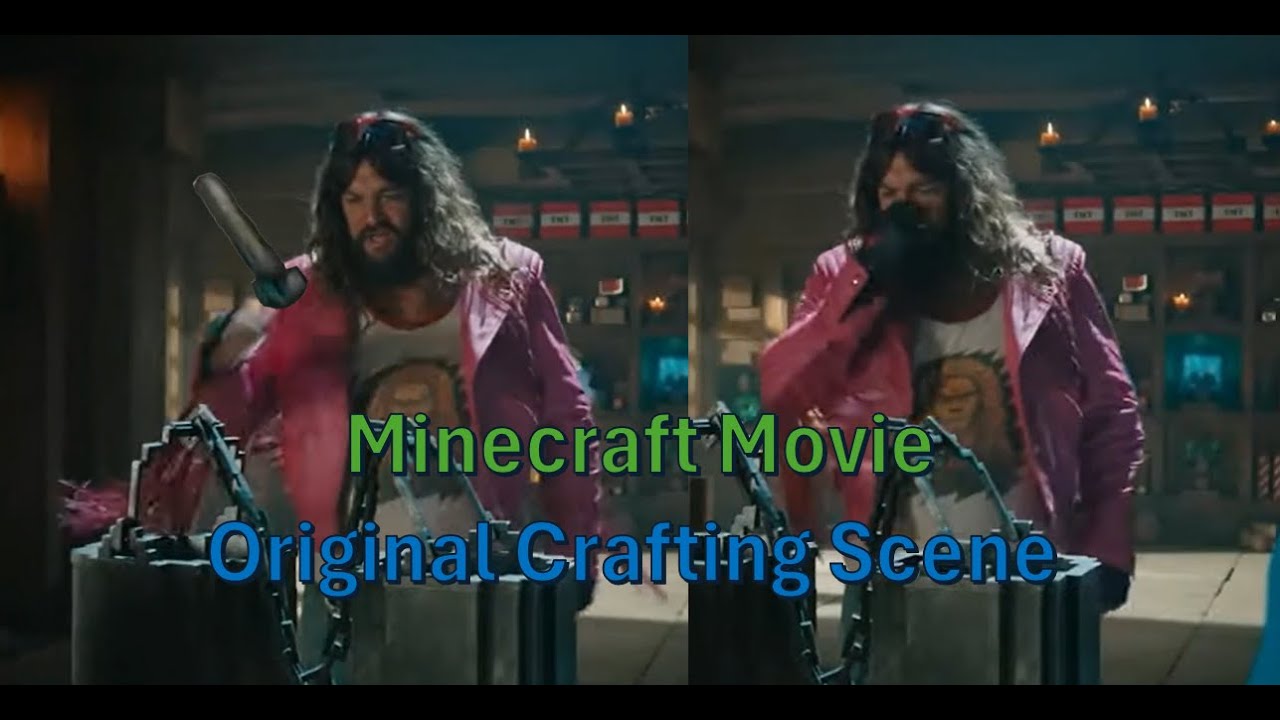 Minecraft Movie Trailer Crafting Scene - YouTube