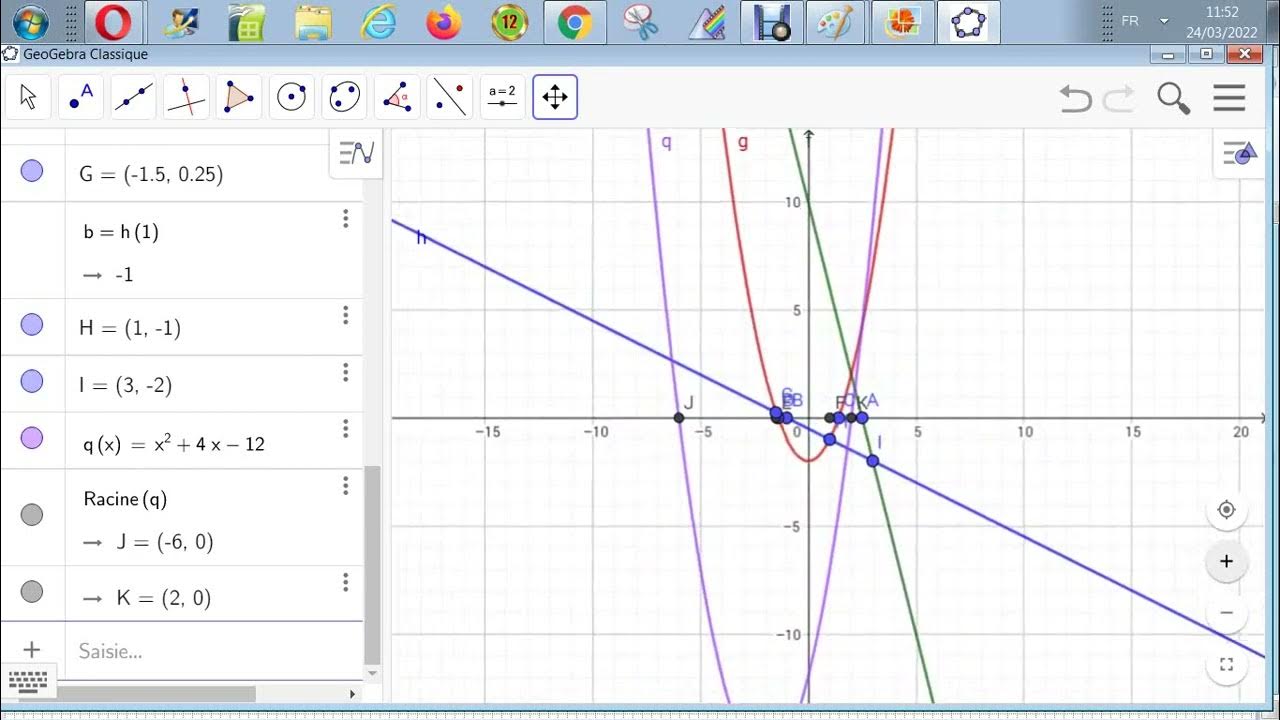 Caluler l'aire hachurée - YouTube