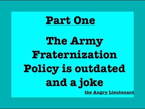 The Army Fraternization Policy is a Joke - YouTube