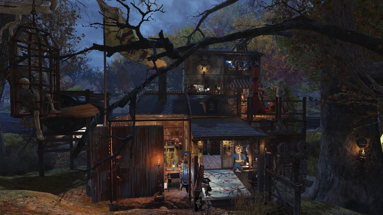 Fallout 76 Camp - Raider Luxury Camp - YouTube