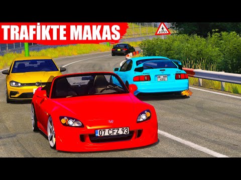 TRAFİKTE ÇILGIN MAKAS SHOW !! ASSETTO CORSA
