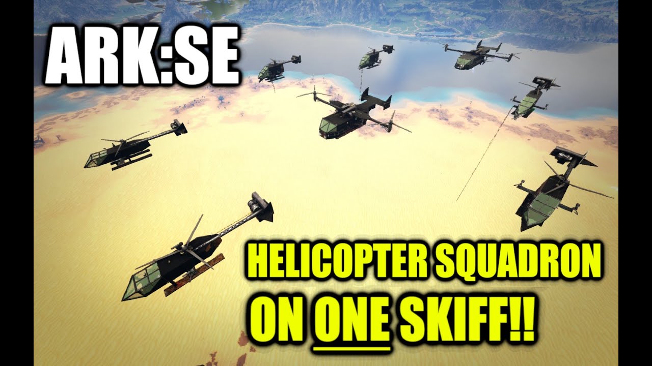 Ark:SE - Helicopter Squadron on ONE Skiff! - YouTube