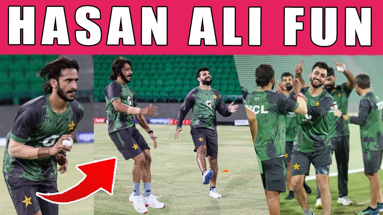 Hasan Ali kee team main aatye se mastian shuru old Hasan Ali is back ...