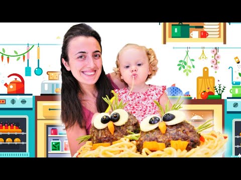 Anne Vlog videosu. Sevcan Derin'e şekilli makarna yapıyor! Yemek yapma oyunu!