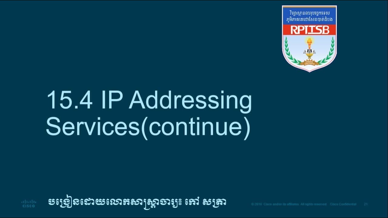 Module15 IP addressing services (cont.) - YouTube